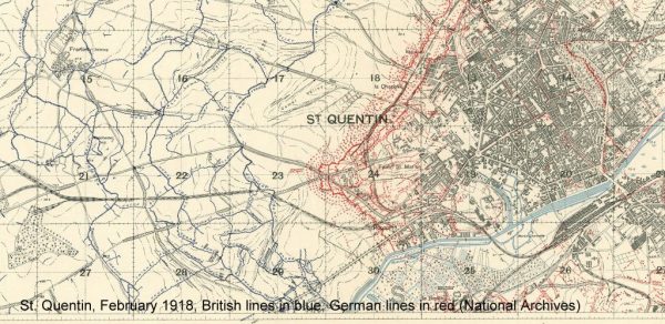 Somme. St Quentin. 2/7 Bn Lancashire Fusiliers. 21 March 1918.